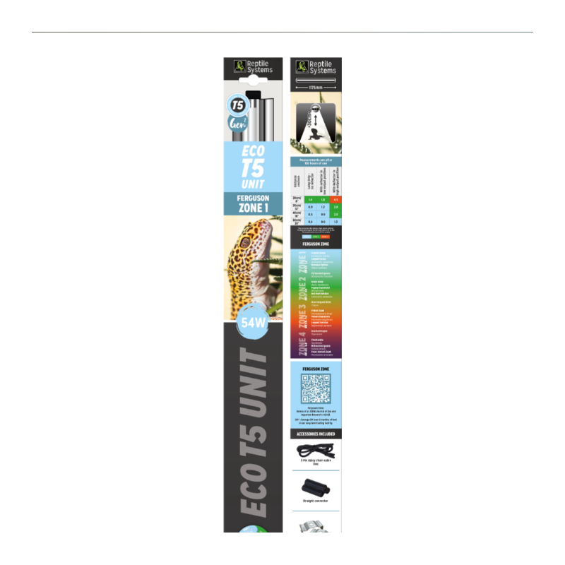 Reptile Systems ECO T5 UNIT 2,4% - Lampa UV do Terrarium 8, 24, 39, 54W